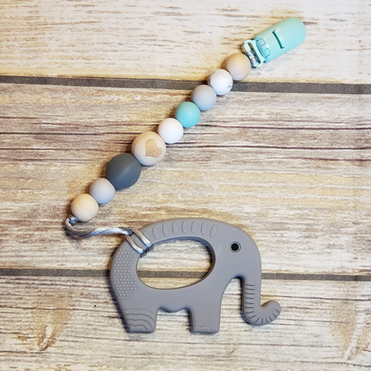 Elephant love Paci Clip + Teether – Apricity Emporium